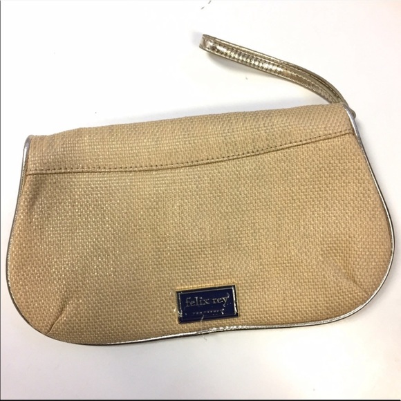 Felix Rey | Bags | Felix Rey Orange Coral And Rattan Clutch Purse ...